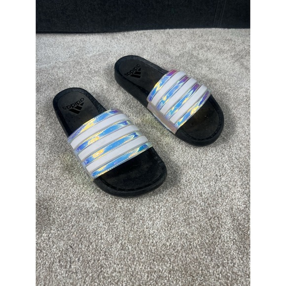 adidas | Shoes | Adidas Womens Adilette Comfort Sandals Slides Size 1 ...